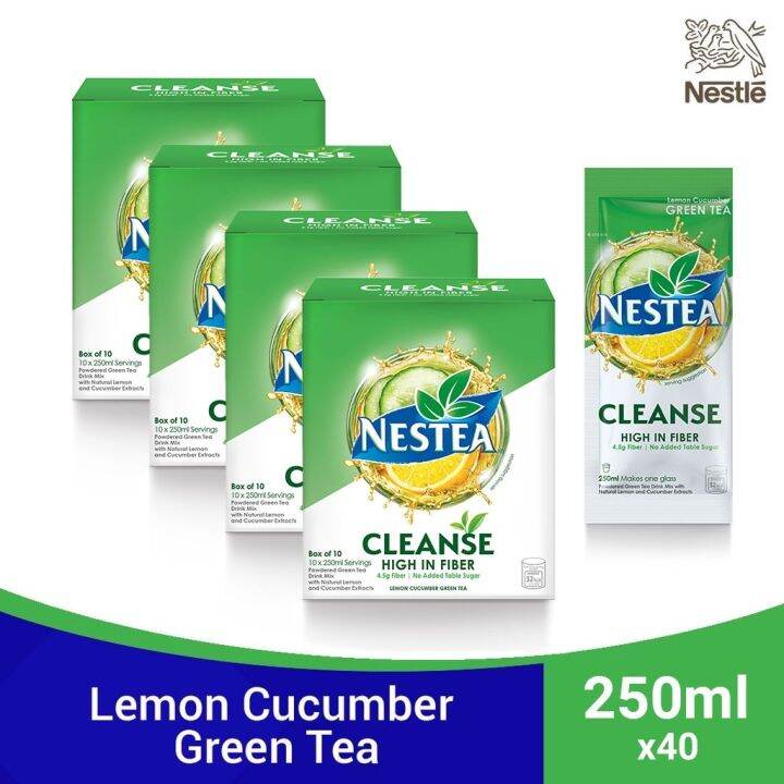 Acelat NESTEA Cleanse Lemon Cucumber Powdered Green Tea with Fiber ...