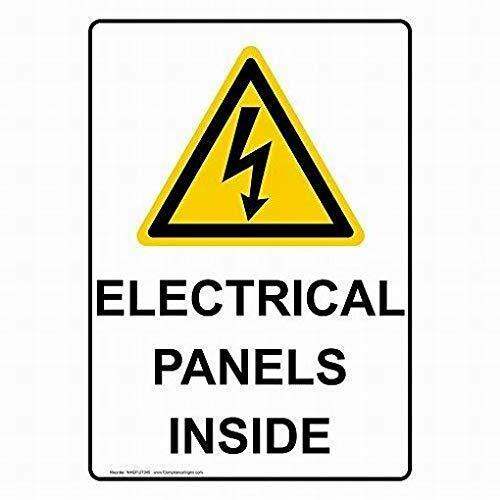 Vertical Electrical Panels Inside Sign Outdoor Warning Sign Tin Metal ...