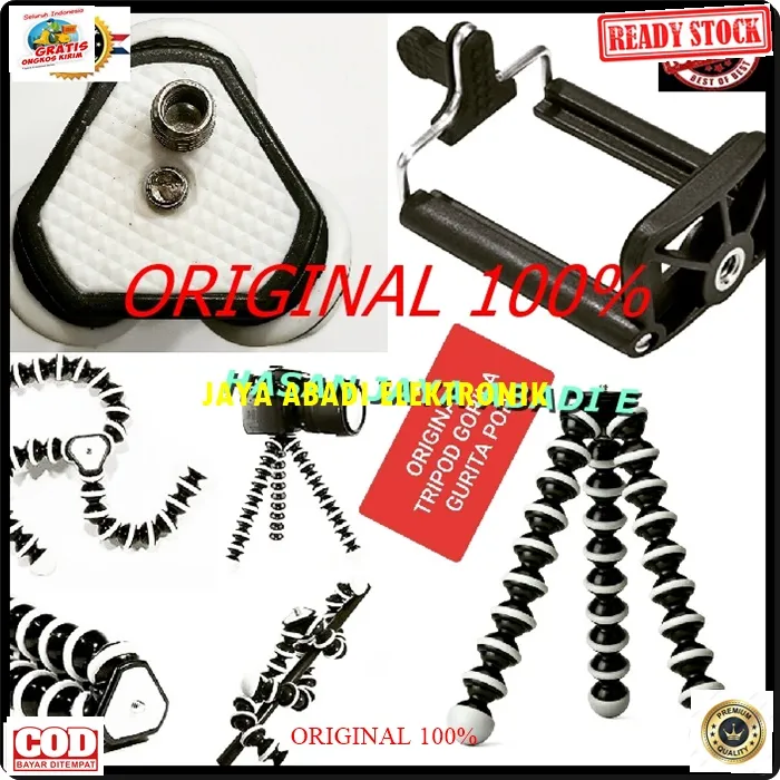 ORIGINAL Tripod spider Mini Holder U lipat kaki tiga gorila pod monopod ...