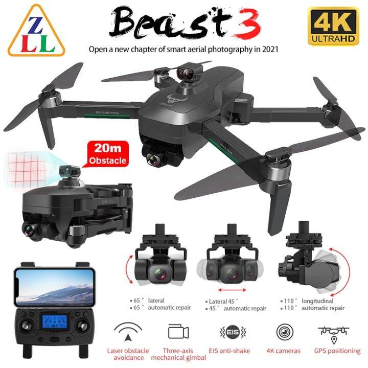 Drone SG906 MAX PRO/PRO2 Beast 3 GPS 3-Axis Gimbal 4K FPV 5G WIFI Dual ...