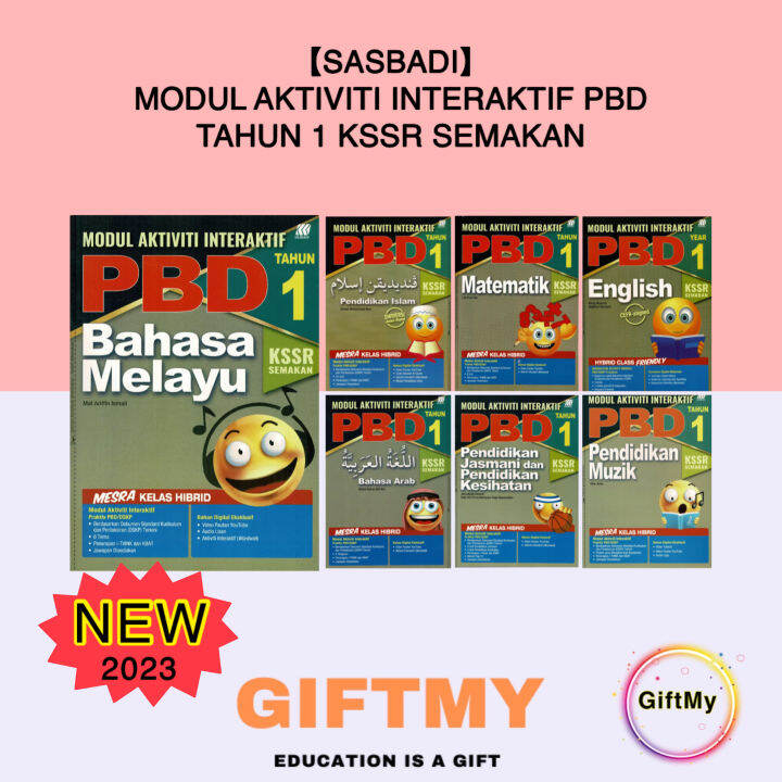 【Sasbadi】Modul Aktiviti Interaktif PBD Tahun 1 KSSR Semakan 2023 — Buku Latihan Year 1 | Lazada
