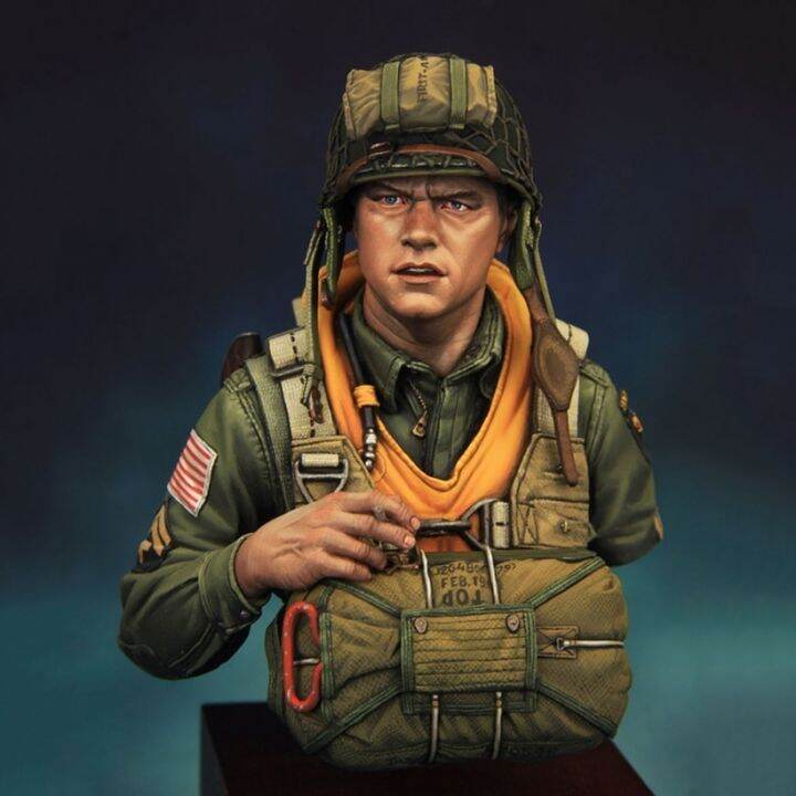 Unassambled 1/10 ANCIENT paratrooper 101th division Officer BUST Resin ...