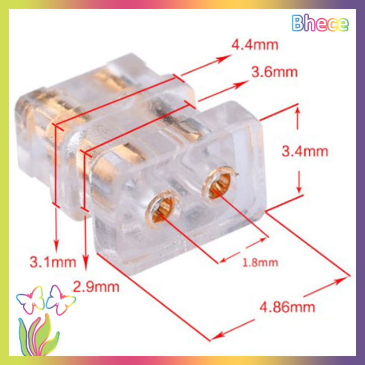 Bhece 2 pcs 0.78 double pin 1964 socket female diy custom high-end ...