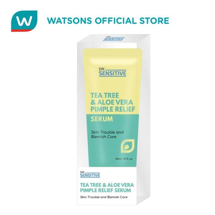DR SENSITIVE Tea Tree and Aloe Vera Pimple Relief Serum 30ml | Lazada PH