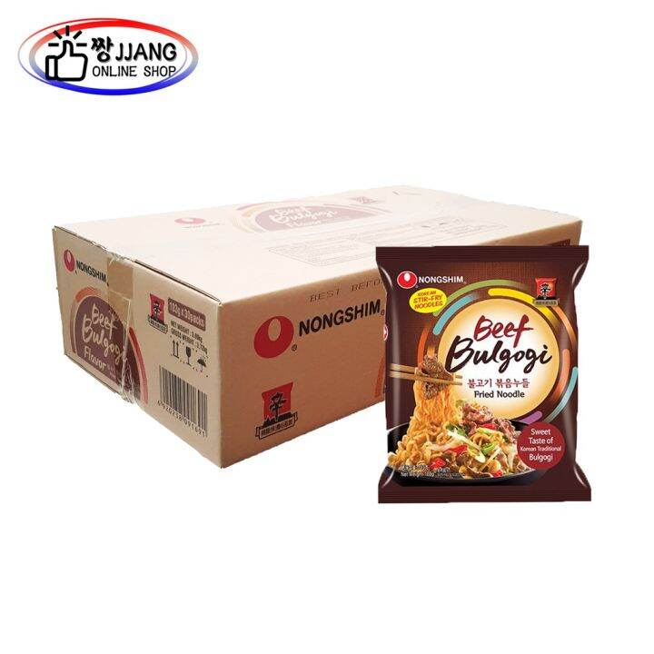 Instant food products Korean Nongshim Beef Bulgogi Fried Noodles 1 Box (103g X 30 pcs) | Lazada PH