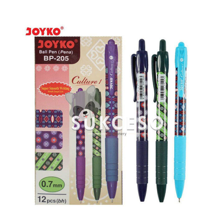 Joyko Pulpen BP-205 Culture 1 Motif Batik Black 0.7mm Tinta Hitam ...