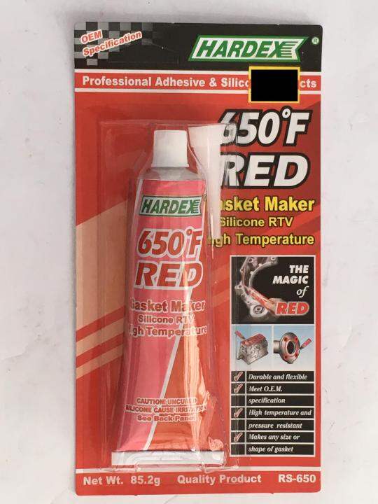 HARDEX RED SILICONE GASKET MARKER GUM GASKET 650F HIGH TEMPICTURE RS650 ...