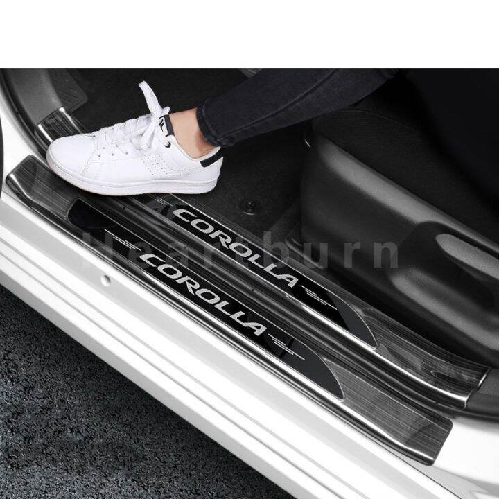Toyota 12th Gen Corolla Altis 2020-2023 4 PCS Door Step Panel Threshold ...
