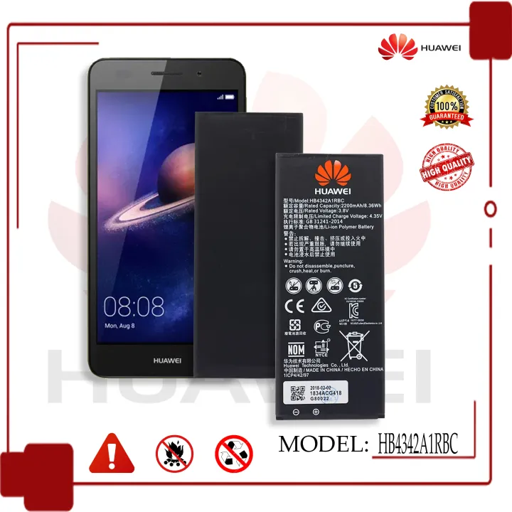 Original battery For Huawei Y5 II | Y6 II Battery Model: HB4342A1RBC ...