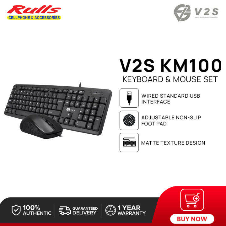 V2S KM100 Keyboard And Mouse Set | Wired Gaming Keyboard USB Mechanical ...