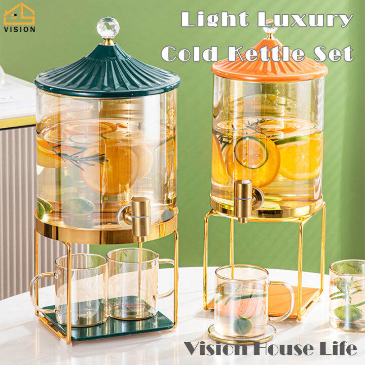 Vision Nordic 3.6L/5L Gravity Water Dispenser Standing Glass Beverage ...