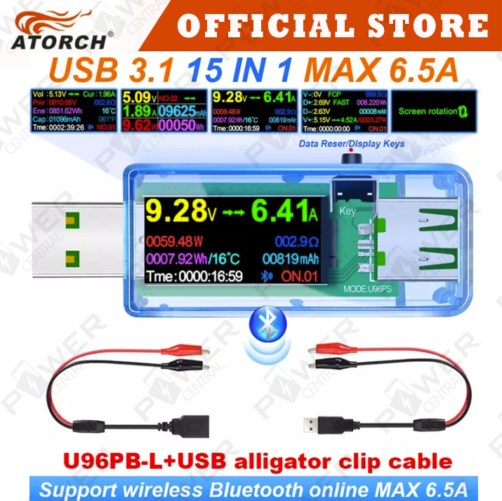Atorch 15 IN 1 USB 3.1 Tester DC Digital Voltmeter Amperimetor Voltage ...