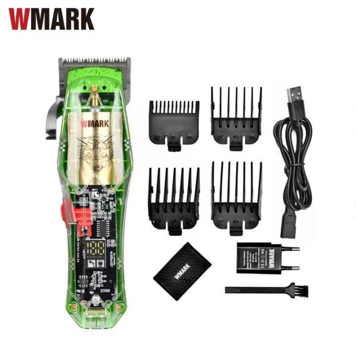 WMARK WMARK NG-218 Transparent Engraving Whitening Suit Wireless Barber ...