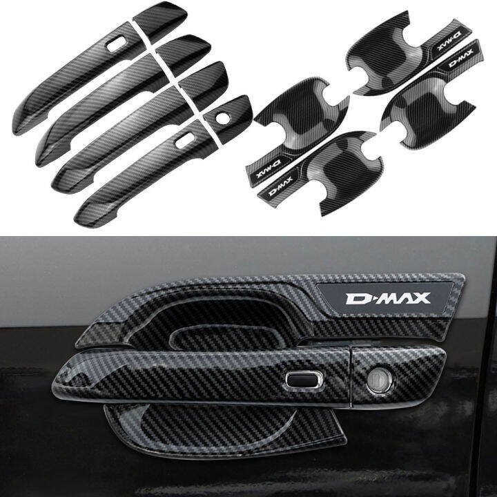 For Isuzu D-max Dmax 2021 2022 2023 Carbon Fiber Car Door Handle Cover Handle Bowl Sticker Trim ...