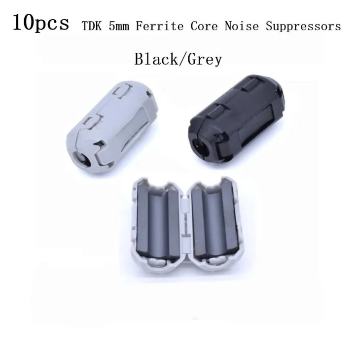 10x TDK 5mm Ferrite Core Noise Suppressor Filter Ring Cable Clip On ...