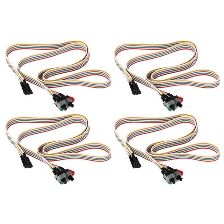 5X ATX PC Computer Motherboard Power Cord 2 Switch on with LED Light On ...