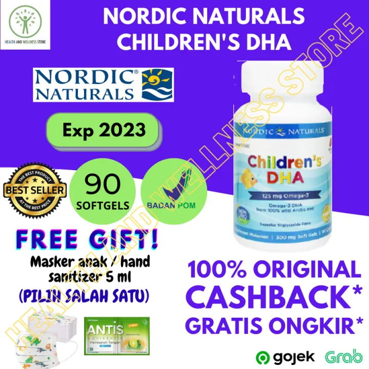 NORDIC NATURALS CHILDRENS DHA CHILDREN'S DHA 90 SOFTGELS OMEGA 3 | Lazada Indonesia