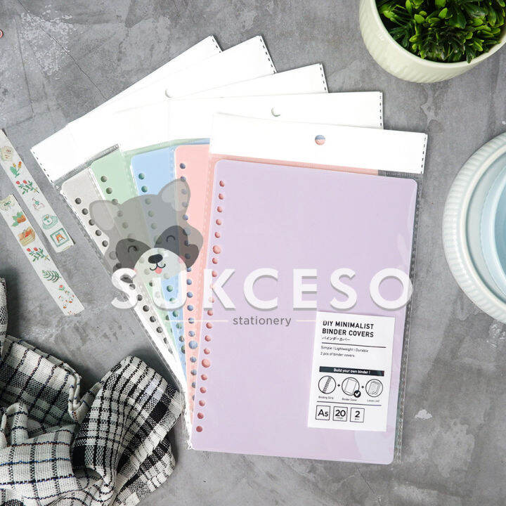 DIY Minimalist Binder Covers 2pc Macaron A5 / Binder Cover Lucu Unik ...