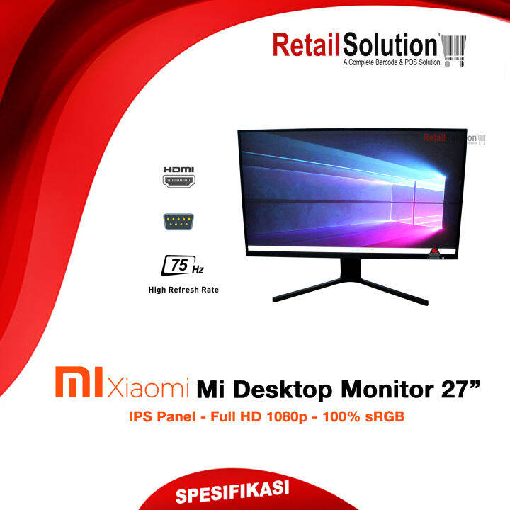 Monitor IPS 75Hz Full HD 1080p - Xiaomi Mi Desktop 27" RMMNT27NF ...