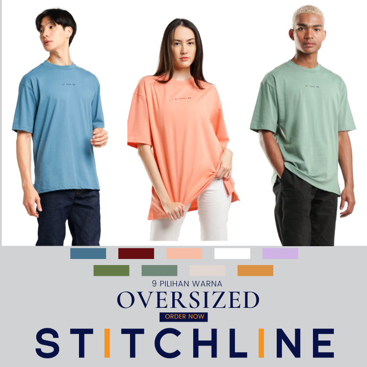STITCHLINE kaos basic oversized T-Shirt unisex - ALL VARIANT | Lazada Indonesia