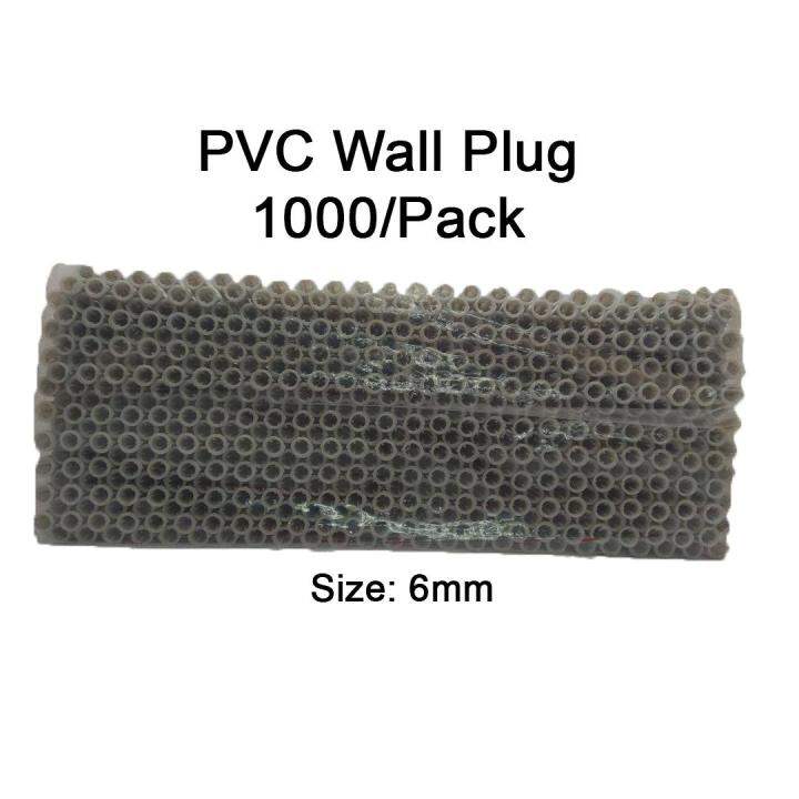 PVC Wall Plug 6mm 1000pcs Per Pack For Wall 6,8 Screws LittleThingy ...