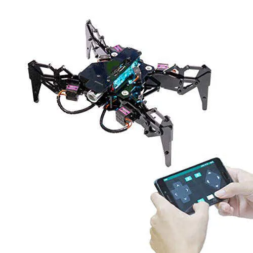 Adeept DarkPaw Bionic Quadruped Spider Robot Kit for Raspberry Pi 4 3 Model B+/B, STEM Crawling ...