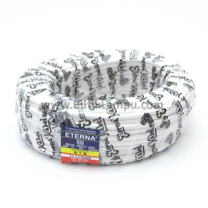 Kabel Listrik Eterna NYM 2x1.5 mm 2 X 1,5mm 1 Roll 50 Meter 50M Batang Tembaga | Lazada Indonesia