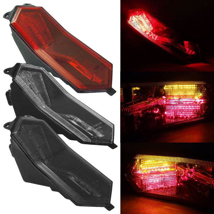 Motorcycle Parts DOT & E-Mark Led Integrated Blinker Taillight Rear ...