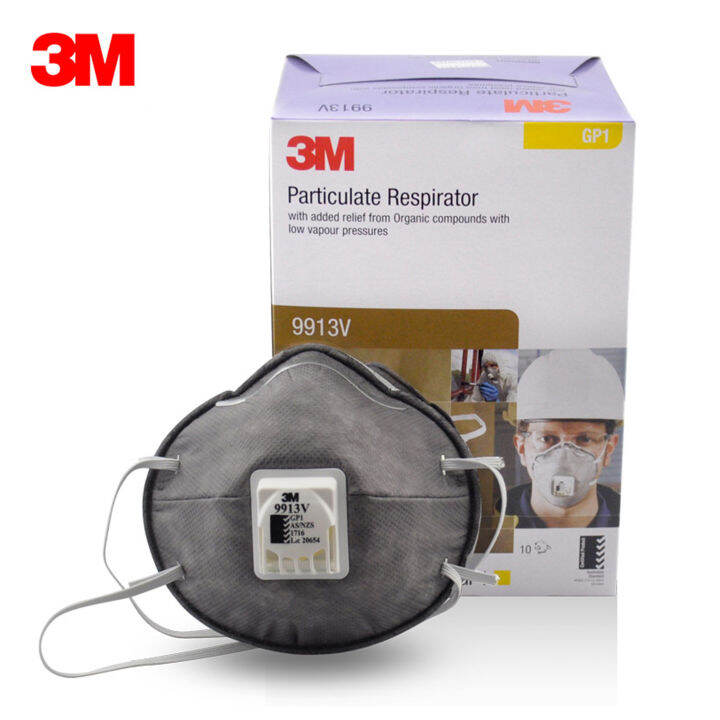3M 9913V P1 หน้ากากป้องกันฝุ่น และไอระเหย มีวาวล์ (1 ชิ้น) | Lazada.co.th