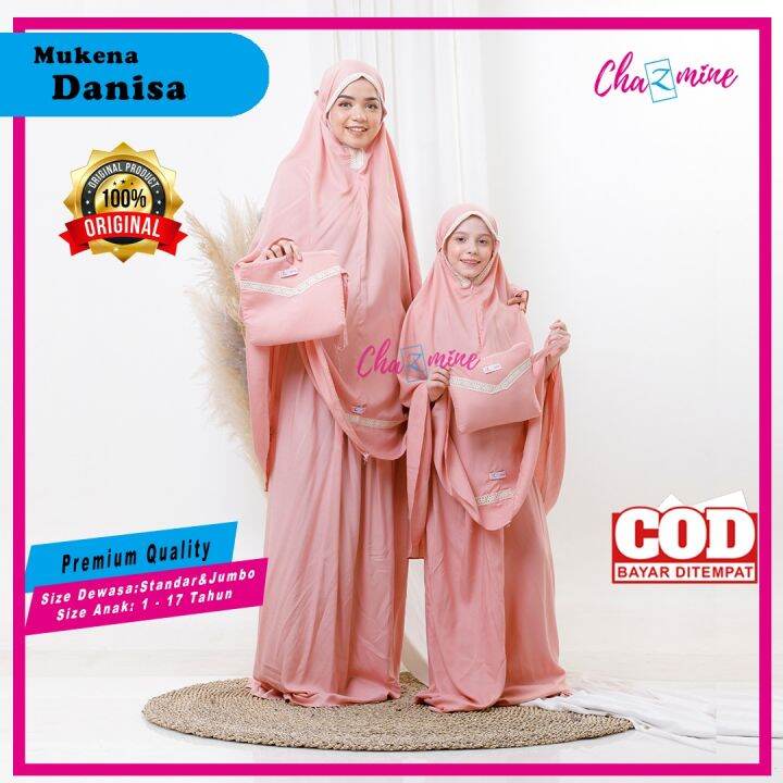 Mukena Couple Ibu dan Anak Chazmine 2in1 Model Danisa 2 Fungsi Ponco dan Telekung Terlaris ...