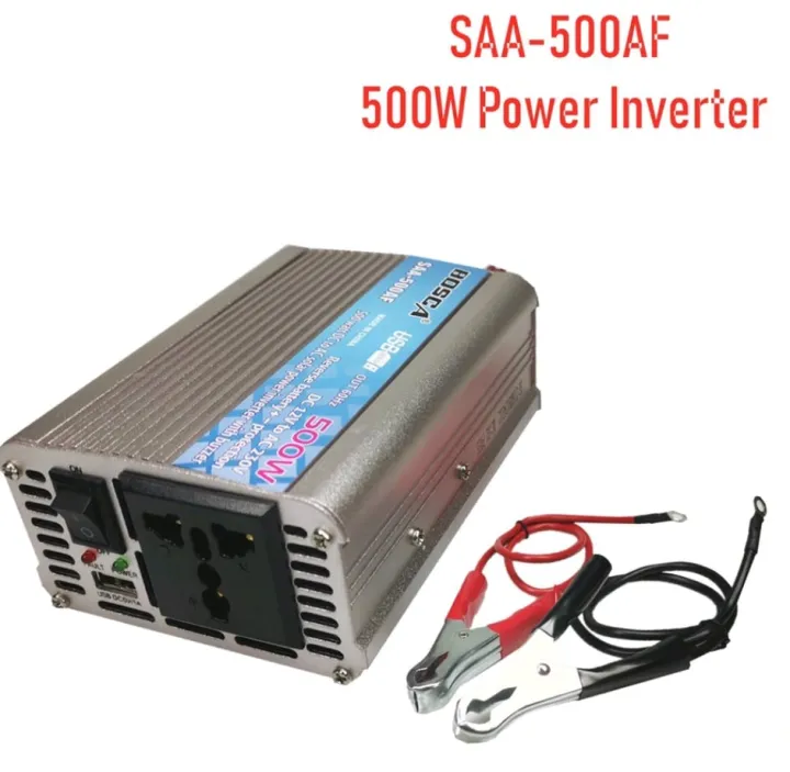 BOSCA 500W 12V DC To 220-230V AC Car Solar Power Inverter SAA-500AF Bosca 500W Inverter Car Volt ...