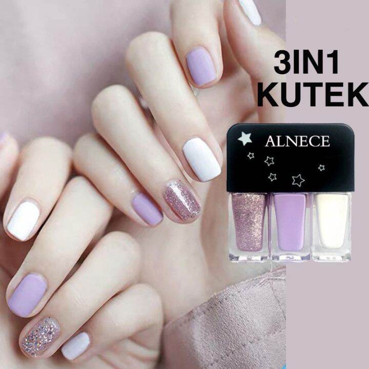 3IN1 kutek halal kuteks 3 tone kutek korea kutek muslimah Gel Nail ...