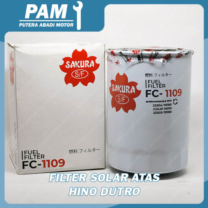 Filter Solar Atas Hino Dutro Sakura tipe FC-1109 FC 1109 Fuel Filter ...