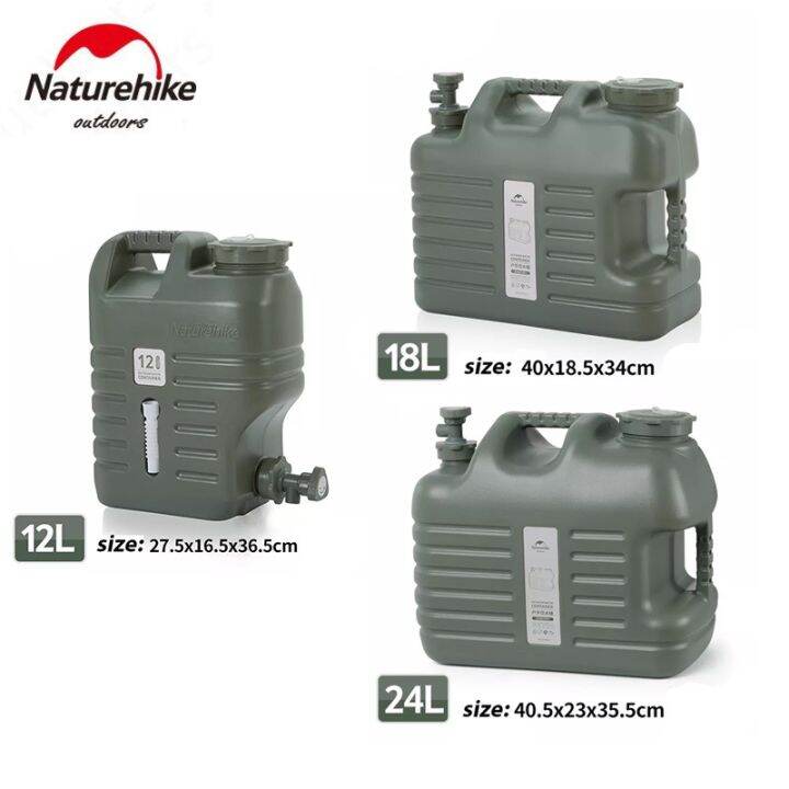 Naturehike 12L Drinking Water Storage Bucket with Faucet Outdoor Water ...