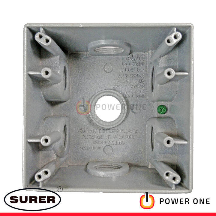 Surer 1159 2 Gang Utility Box, Seven 3/4" Holes | Lazada PH