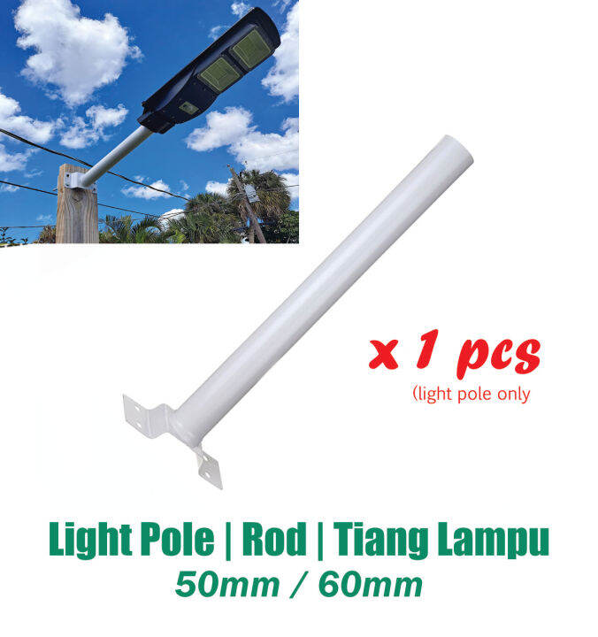 Tiang Lampu 50mm / 60mm HOLE Light Pole for Street Light | Rod | Solar ...