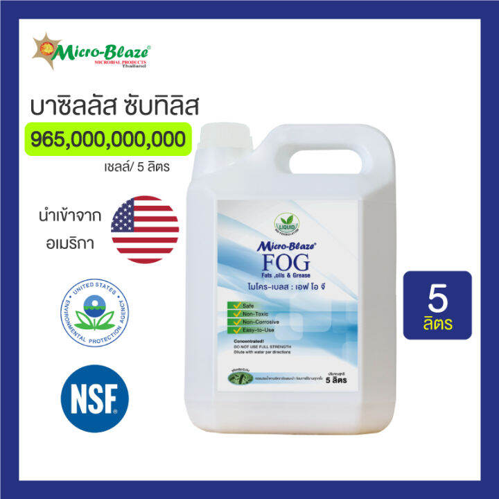 Micro-Blaze ไมโครเบลส ขวด 5 ล. จุลินทรีย์ย่อยสลายไขมันท่อน้ำทิ้ง ซิ้งค์ ...