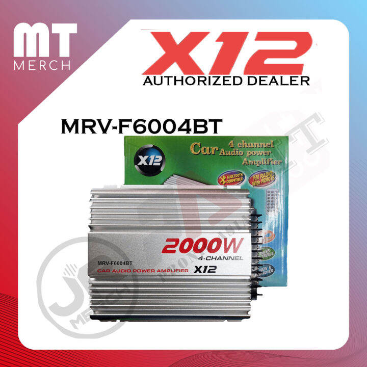 X12 4 CHANNEL (MRV-F6004BT) 2000watts CAR AUDIO POWER AMPLIFIER | Lazada PH