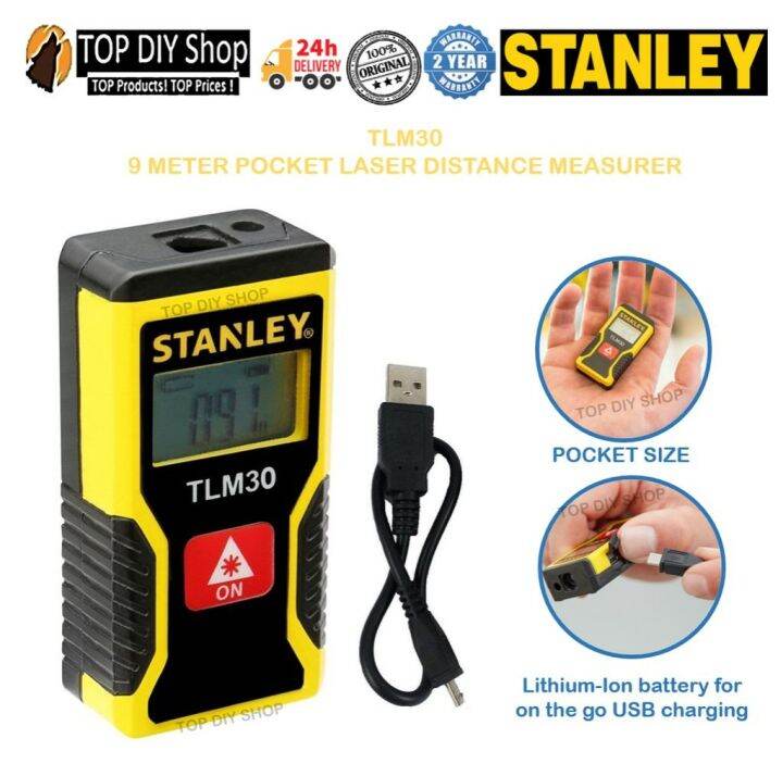Stanley TLM30/STHT77425 Pocket Laser Distance Measurer (30 Ft) | Lazada