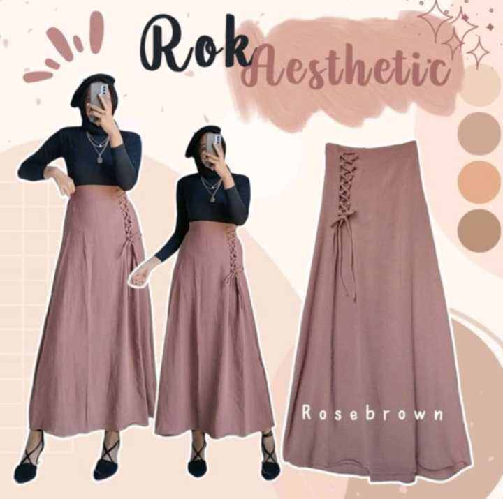PROMO GRATIS ONGKIR rok korean style / Rok Aesthetic Rok tali serut ...