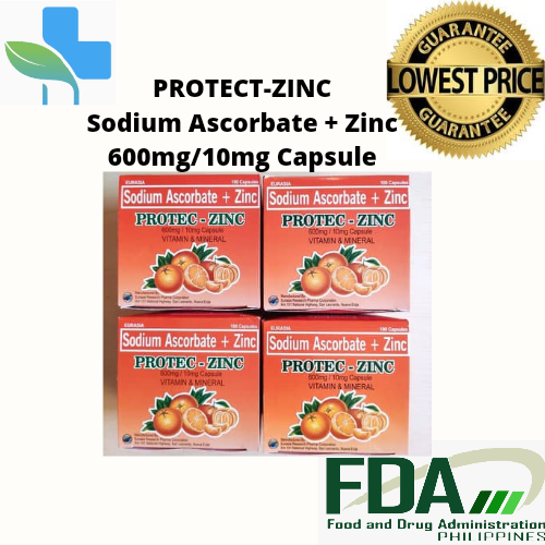 PROTEC-ZINC Sodium Ascorbate + Zinc 600mg (100s Capsule) | Lazada PH