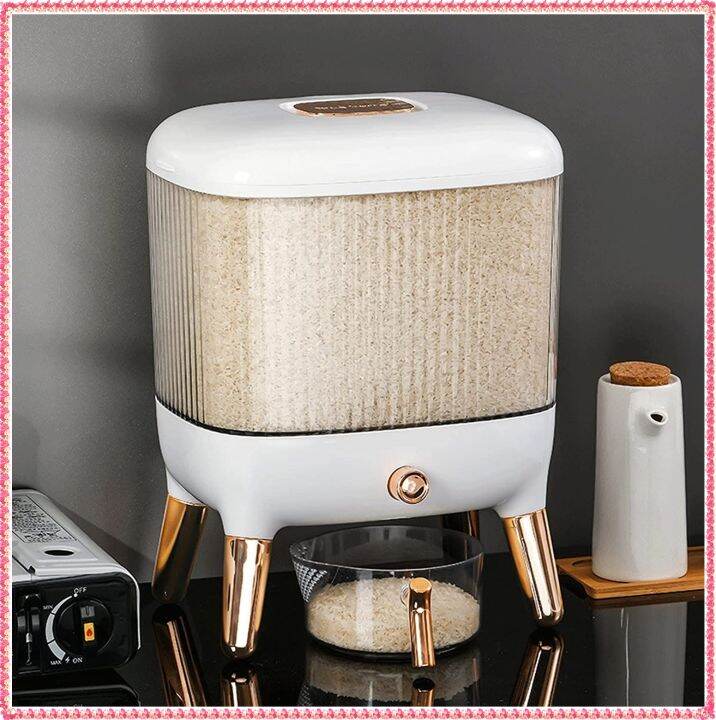 Luxury Kitchen Rice Bucket - Rice Dispensers - Cylindrical Rice ...