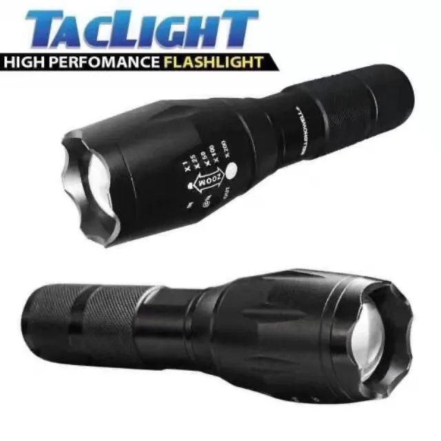 ALS ORIGINAL Taclight Flashlights 5 Modes Zoom Function Set Tactical ...