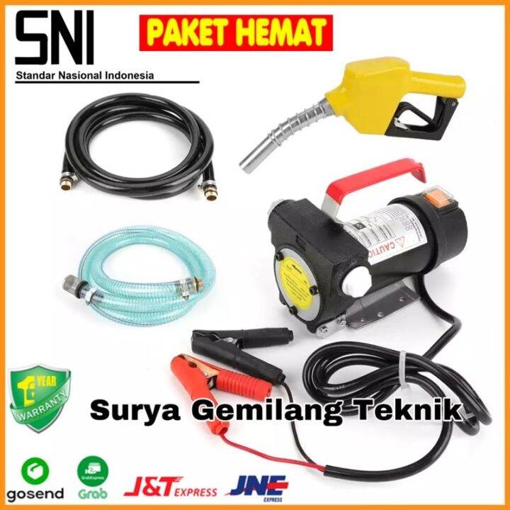 Pompa Transfer Self-Priming Diesel Elektrik DC 12V Oli Minyak Solar ...