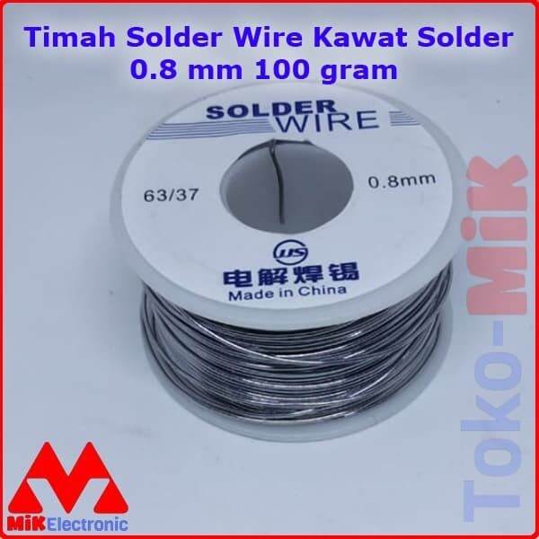 Timah Solder Wire Kawat Solder 0,8 mm 0.8 mm 100 gram 100 g gr 100g ...