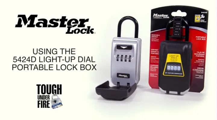 Master Lock 5424D 2-7/8in (72mm) Wide Set Your Own Combination Light Up ...