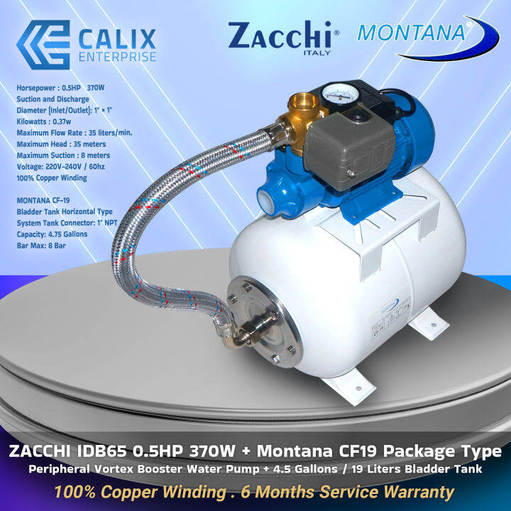 0.5 HP 370W Peripheral Vortex Booster Water Pump 100% COPPER WINDING ...