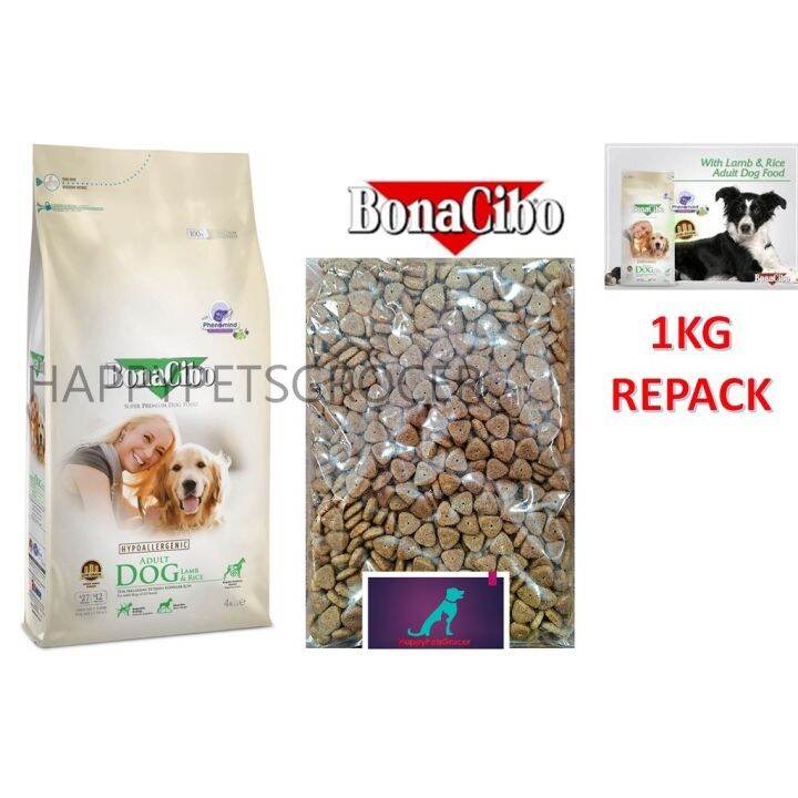 "1KG REPACK' BonaCibo Adult Dog Food - Lamb & Rice | Lazada