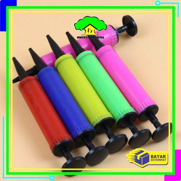 MI-C389 Pompa Balon Tangan Manual / Pompa Angin Mini Warna Warni Pompa Balon Mini/ Pompa Hand ...
