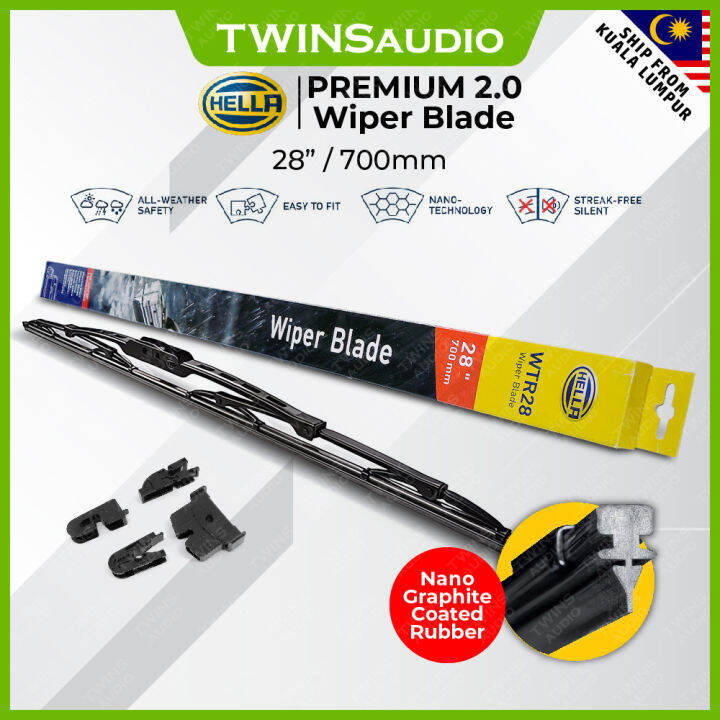 HELLA Premium 2.0 Wiper Blade Commercial Wiper suitable for Trucks Vans ...